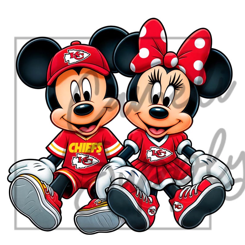 Mouse Football Red Couple - Etsy