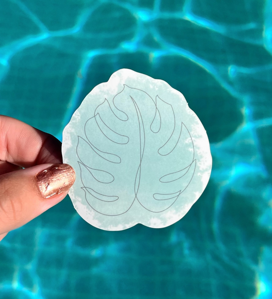 Tropical Leaf Paint Splatter Sticker Matte Vinyl #sticker #tropical # ...