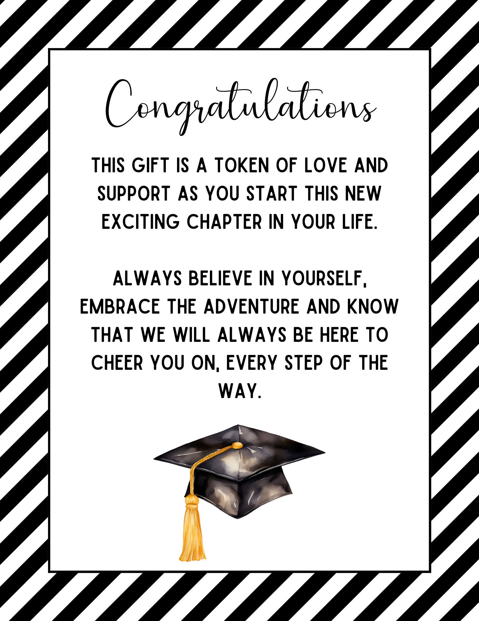 Graduation Gift Card Book Unique Keepsake for Graduates Soft Copy ...