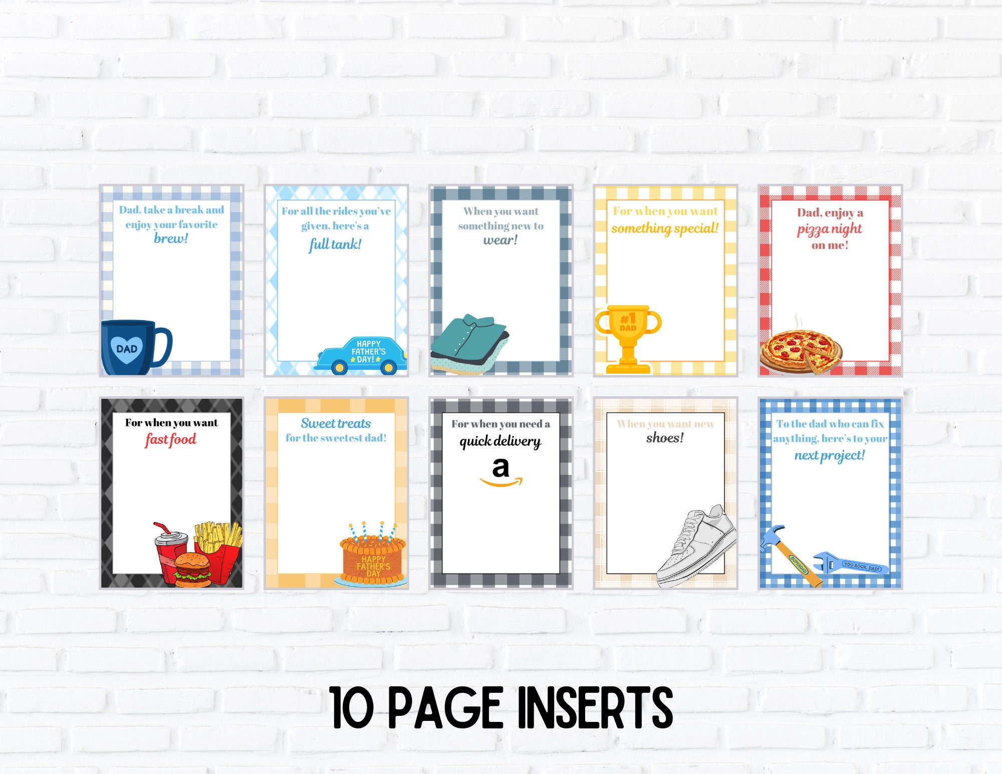 Dad Gift Card Book, Printable and Personalized for Father's Day ...