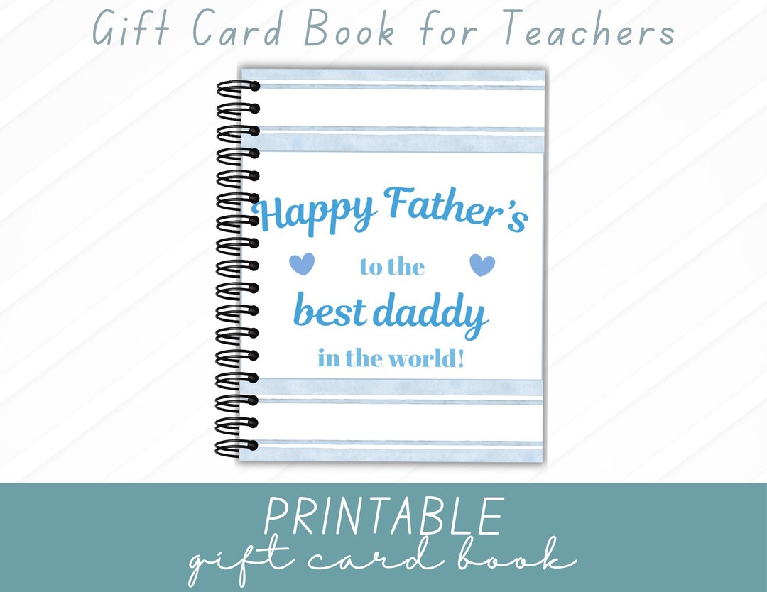 Dad Gift Card Book, Printable and Personalized for Father's Day ...