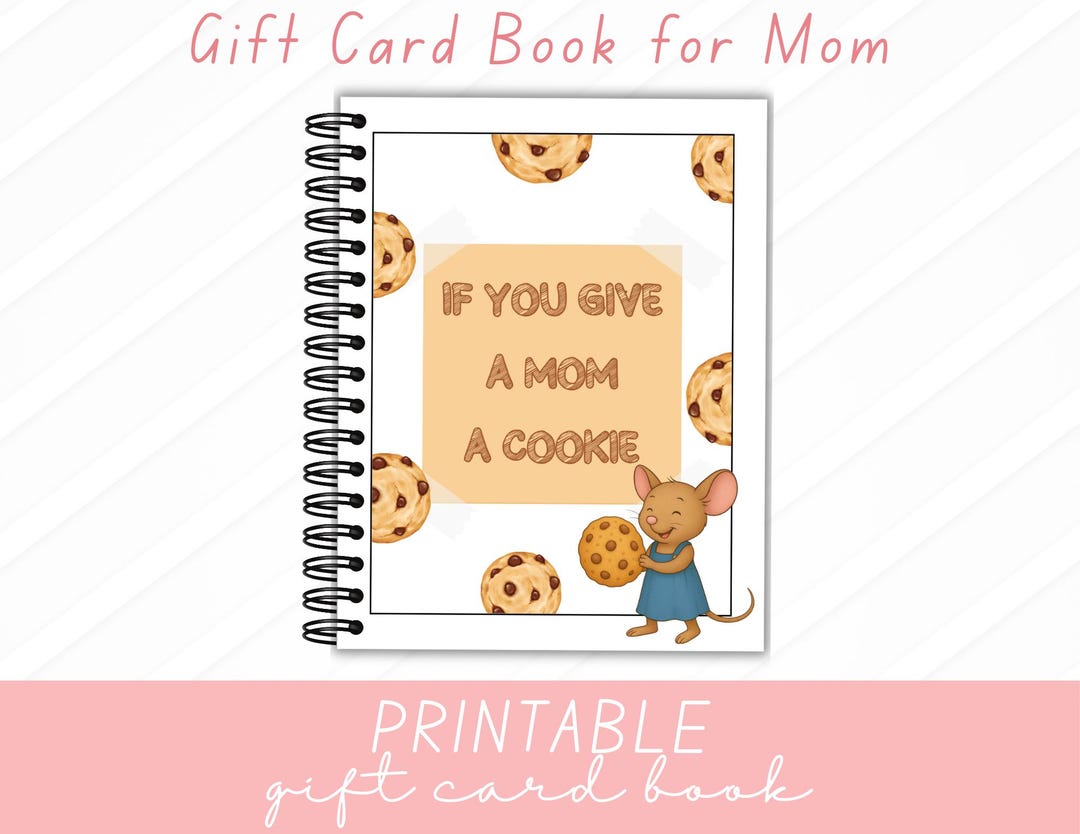If You Give a Mom a Cookie Gift Card Book Digital Download Printable ...