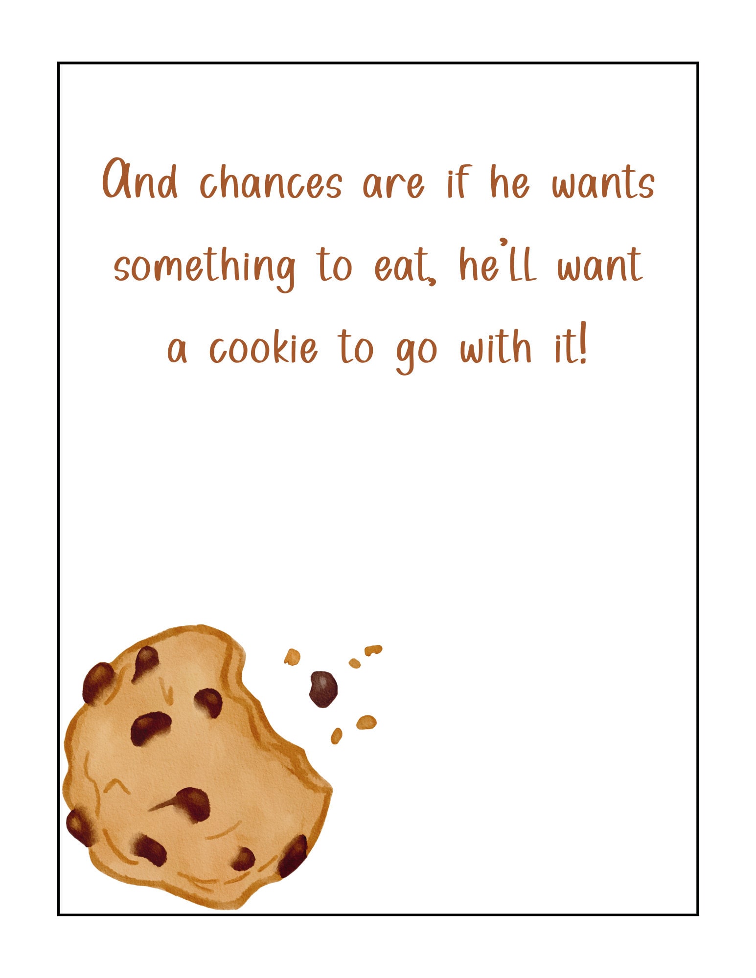 If You Give Your Teacher a Cookie, Printable Gift Card Book, Boy ...