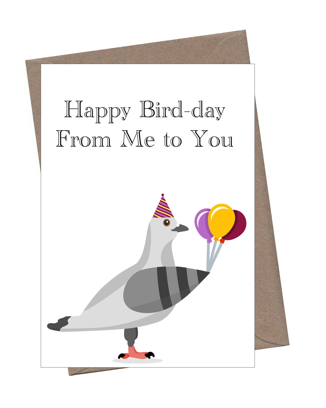 Pigeon Card Funny Pigeon Greetings Card Birthday Bird Bird-day Happy ...