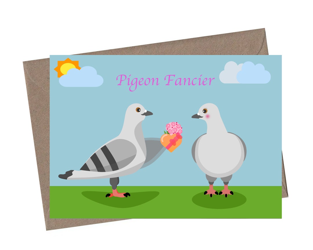 Pigeon Card Funny Pigeon Greetings Card Pigeon Fancier - Etsy