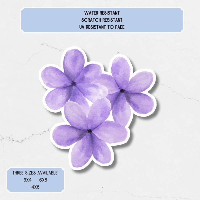 Purple Flower Decal - Etsy