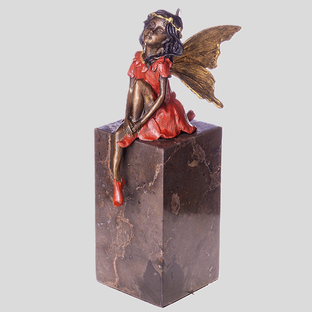 Enchanted Bronze Elf Fairy Statue – A Touch of Fantasy & Elegance - Etsy