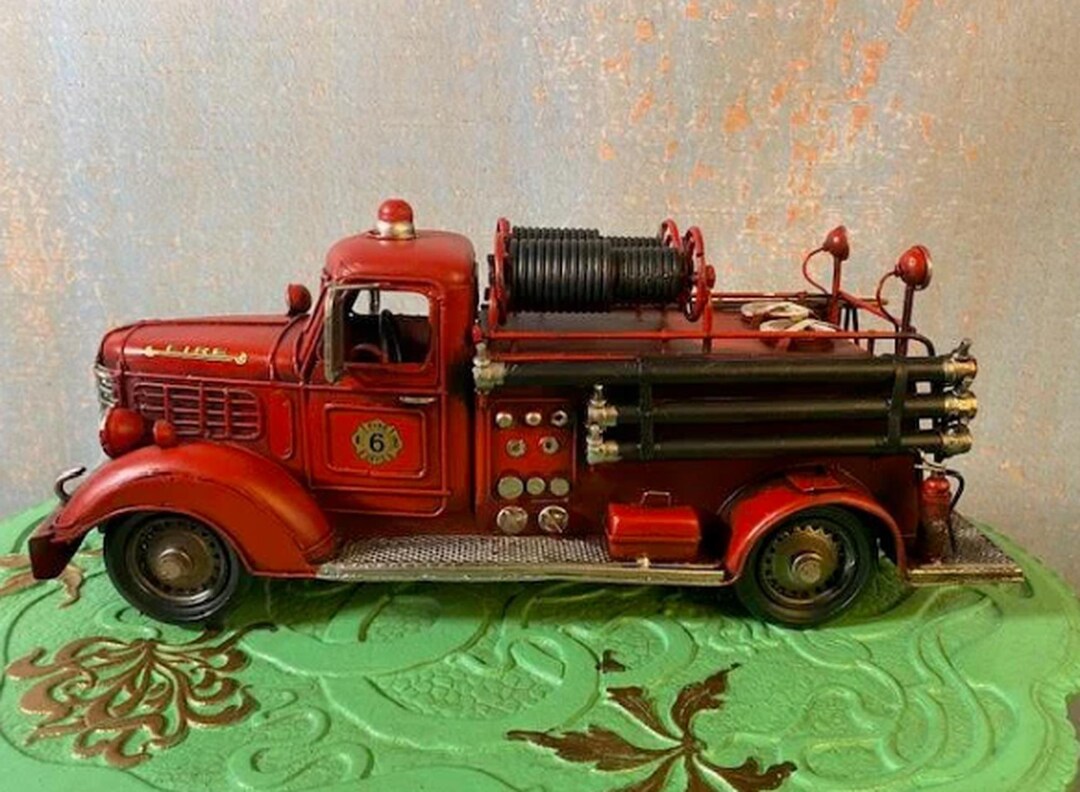 Classic Fire Engine in Antique Iron Finish – Timeless Elegance and ...