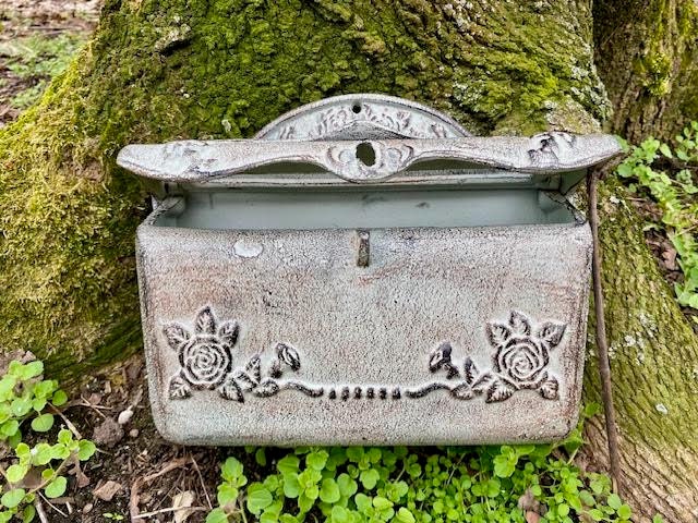 Rustic Antique Style Wall Mounted Mailbox, Cast Iron in the Arms of ...