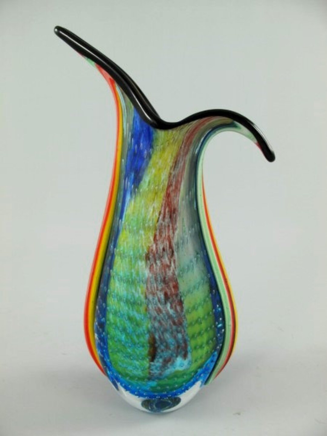 Elegant Glass Vase in Vibrant Color - Etsy