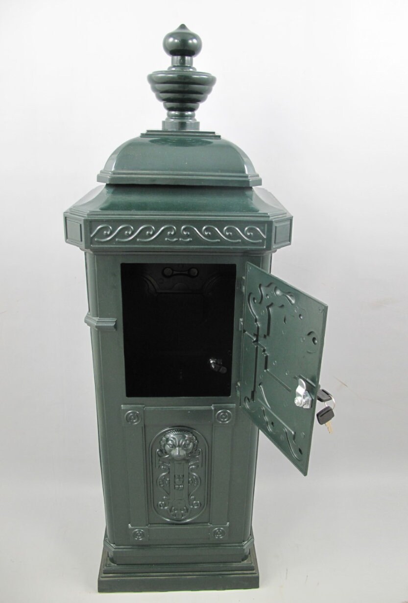 Green Antique Mailbox - Etsy