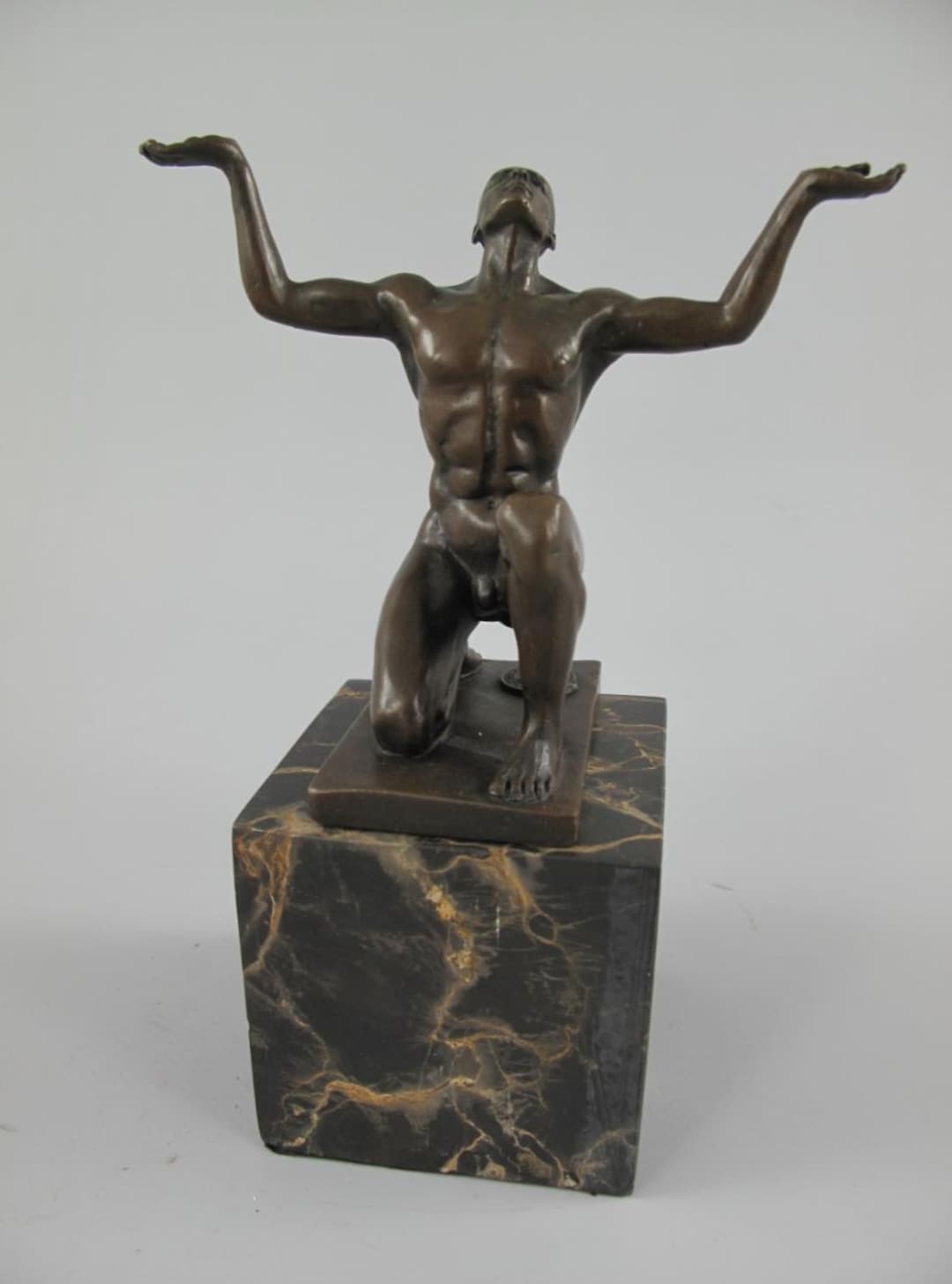 Bronze Sculpture "kneeling Adonis" by Cezaro – Elegant Symbol of Beauty ...