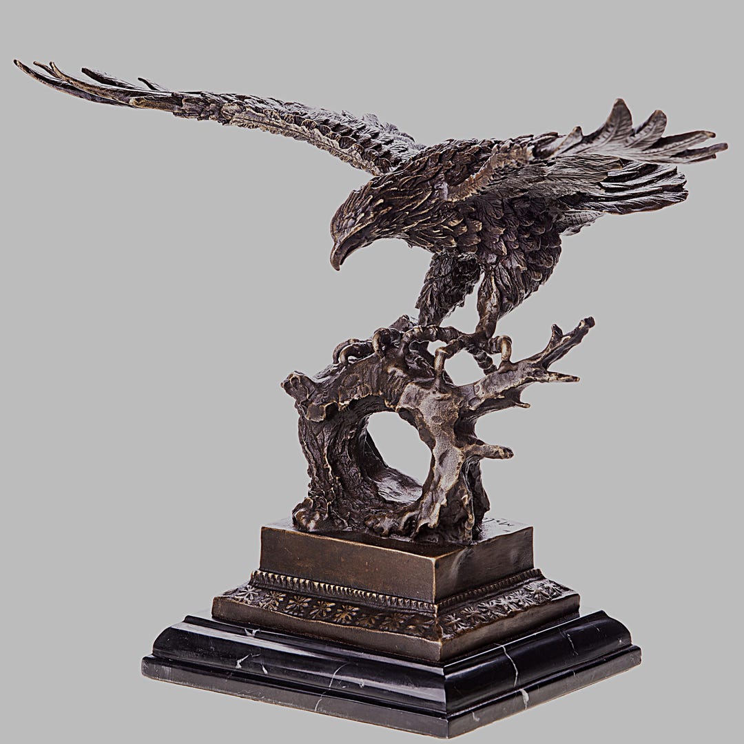 Majestic Bronze Eagle Figurine: A Symbol of Strength and Freedom for ...