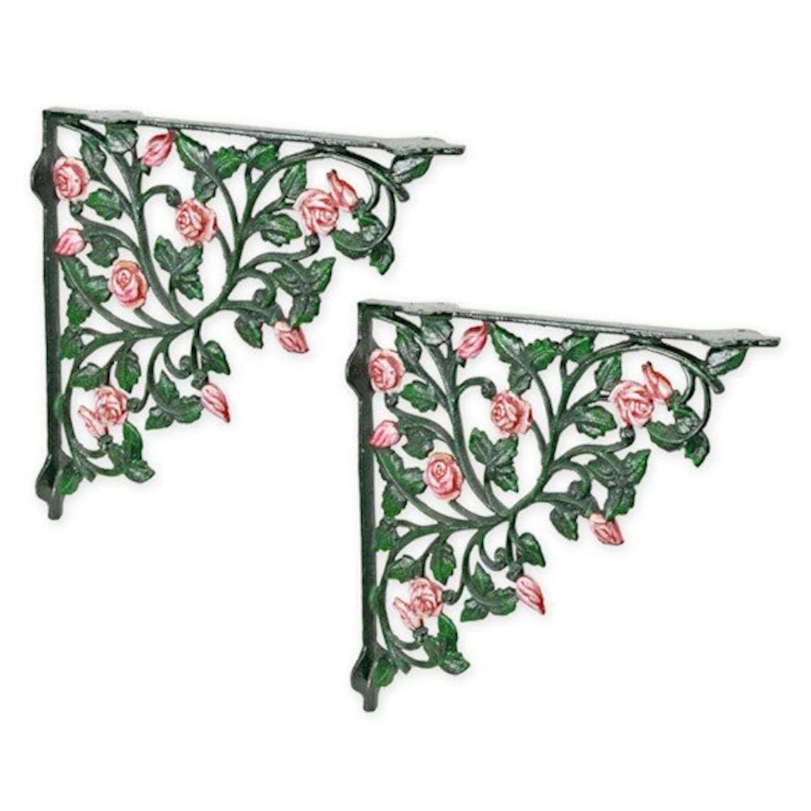 Rustic Rose Decorative Cast Iron Wall Bracket - Etsy