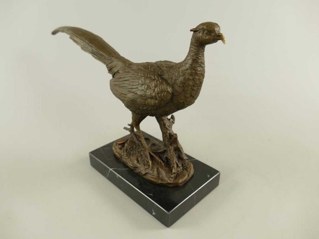 Exquisite Bronze Pheasant Sculpture: Elegant Wildlife Art Figurine for ...
