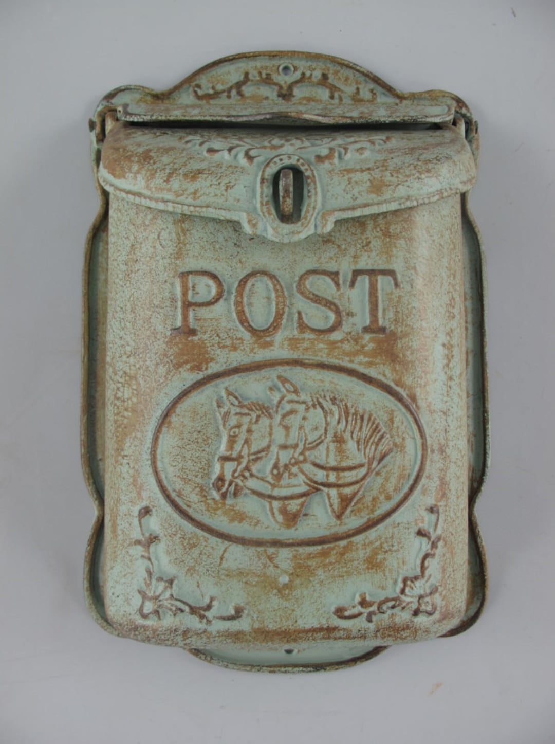 Colorful Cast Iron Wall Mounted Mailbox - Etsy