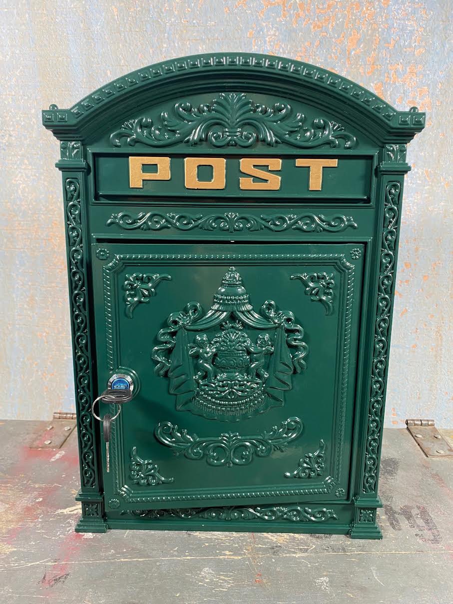 Elegance: Square Green Wall-mounted Mailbox - Etsy