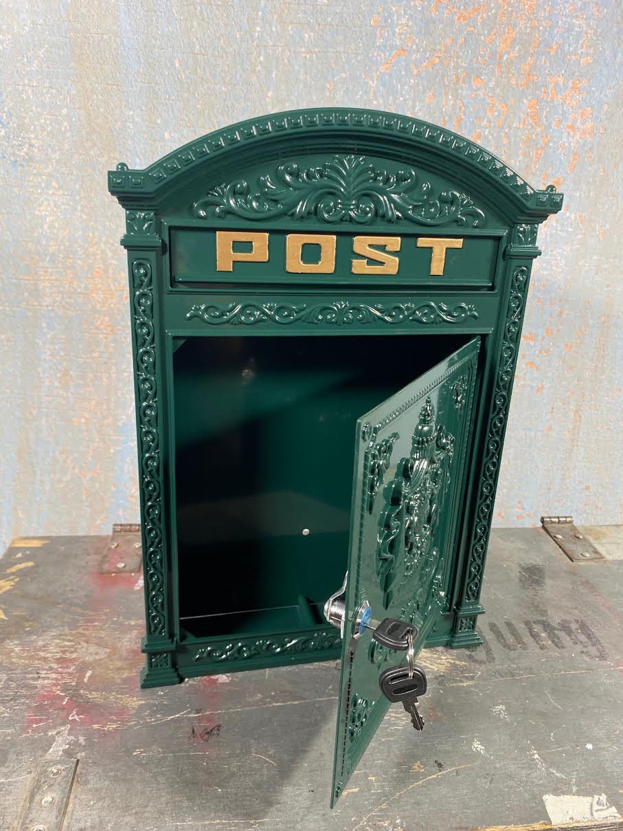Elegance: Square Green Wall-mounted Mailbox - Etsy