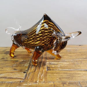 Handcrafted Murano Glass Bull Sculpture A Venetian Masterpiece ...