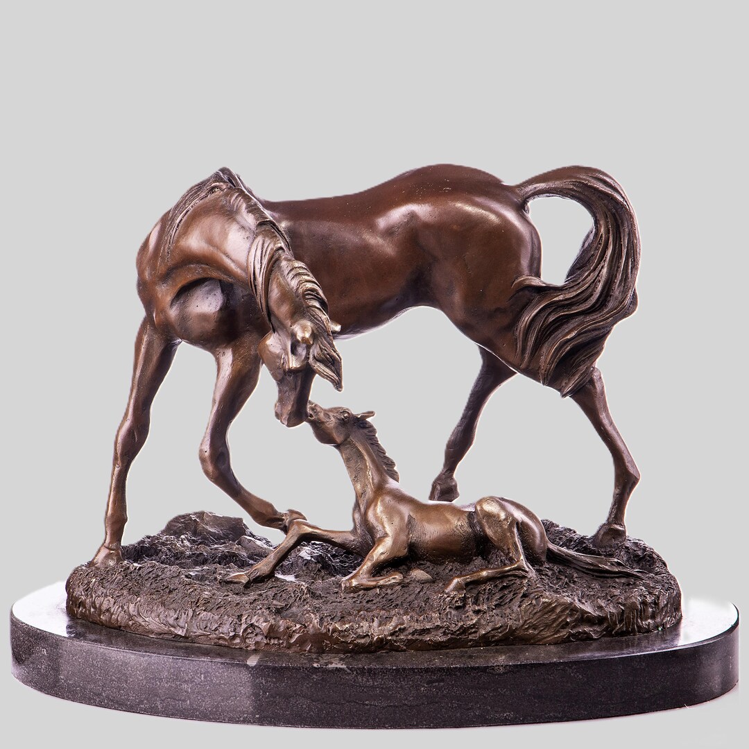 Whispering Winds Bronze Mare and Foal Sculpture - Equestrian Art ...