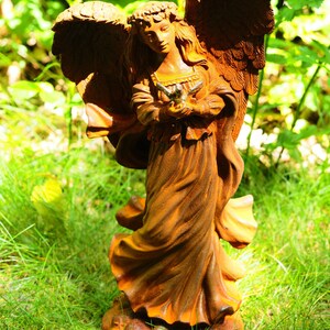 Eternal Guardian: Timeless Cast Iron Angel Sculpture for Home and ...
