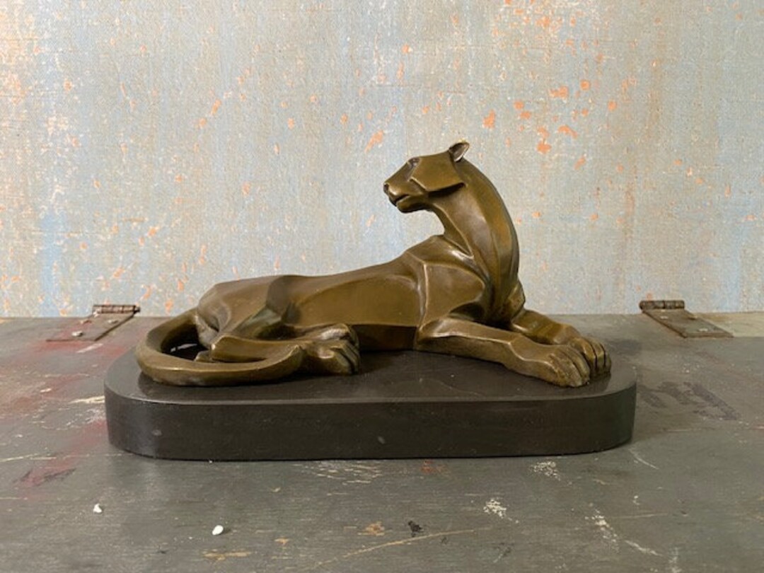 Bronze Leopard Sculpture: A Majestic Addition to Your Collection by ...