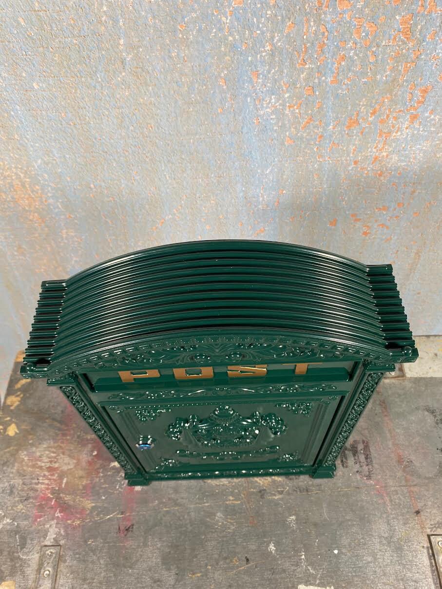 Elegance: Square Green Wall-mounted Mailbox - Etsy