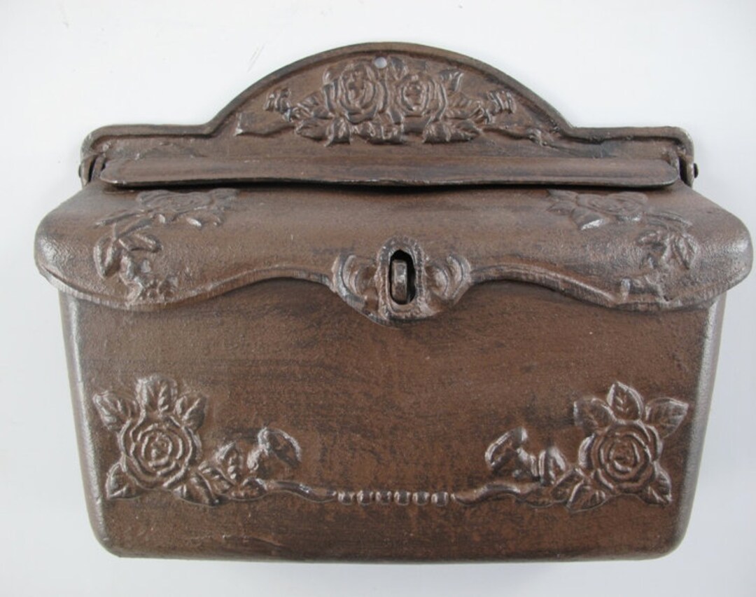 Rustic Brown Iron Wall-mounted Letterbox - Etsy