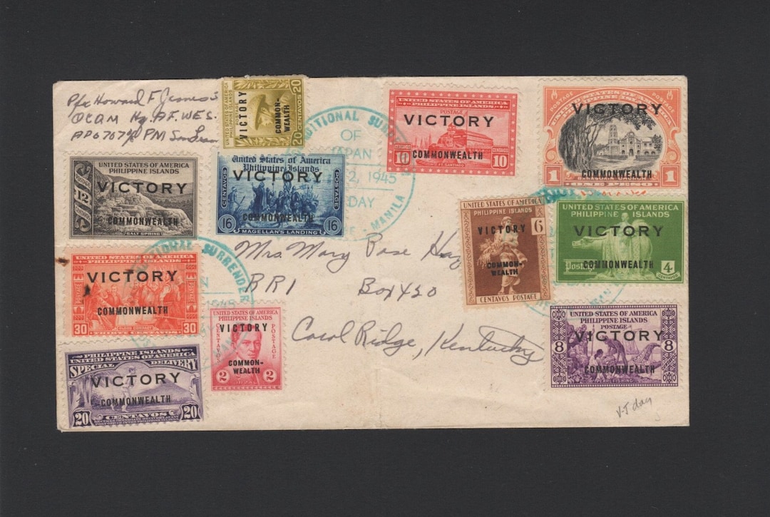 USA Postage Stamps 1945 - Envelope With Stamps United States of America ...