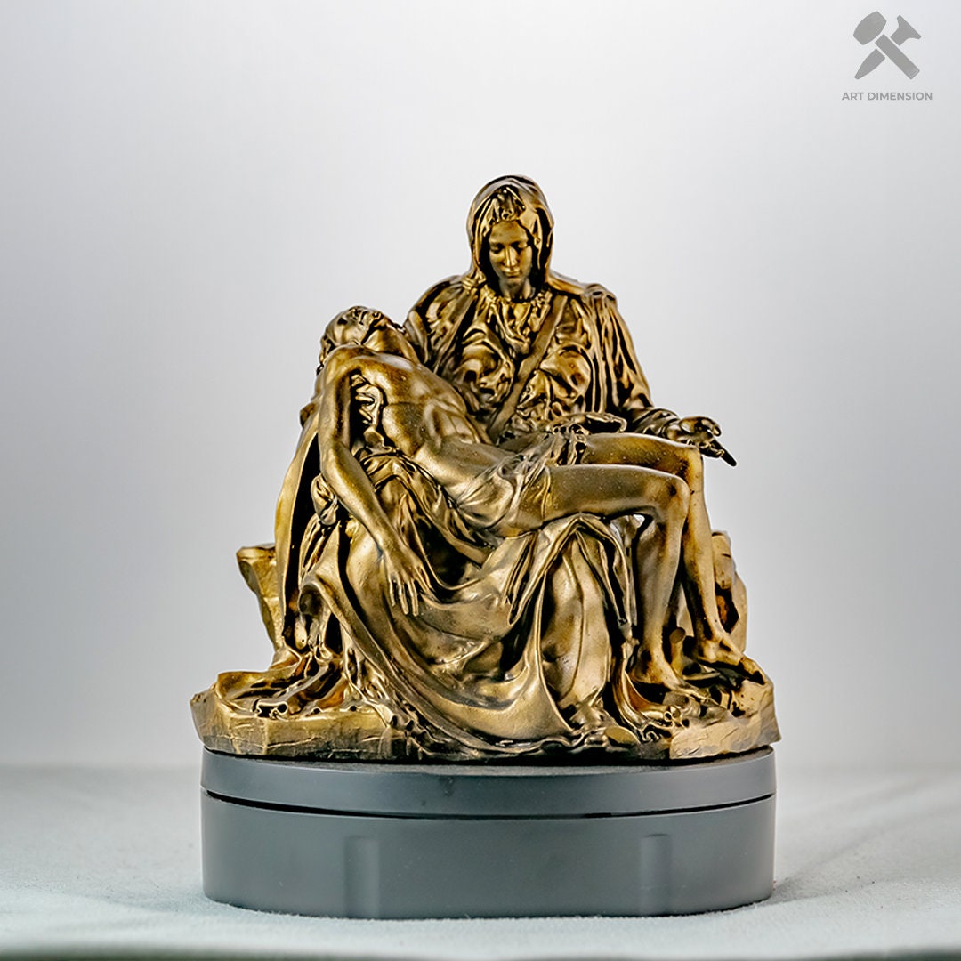 Michelangelo's Pietà. Hand-painted 3D Sculpture. Marble or Bronze. - Etsy