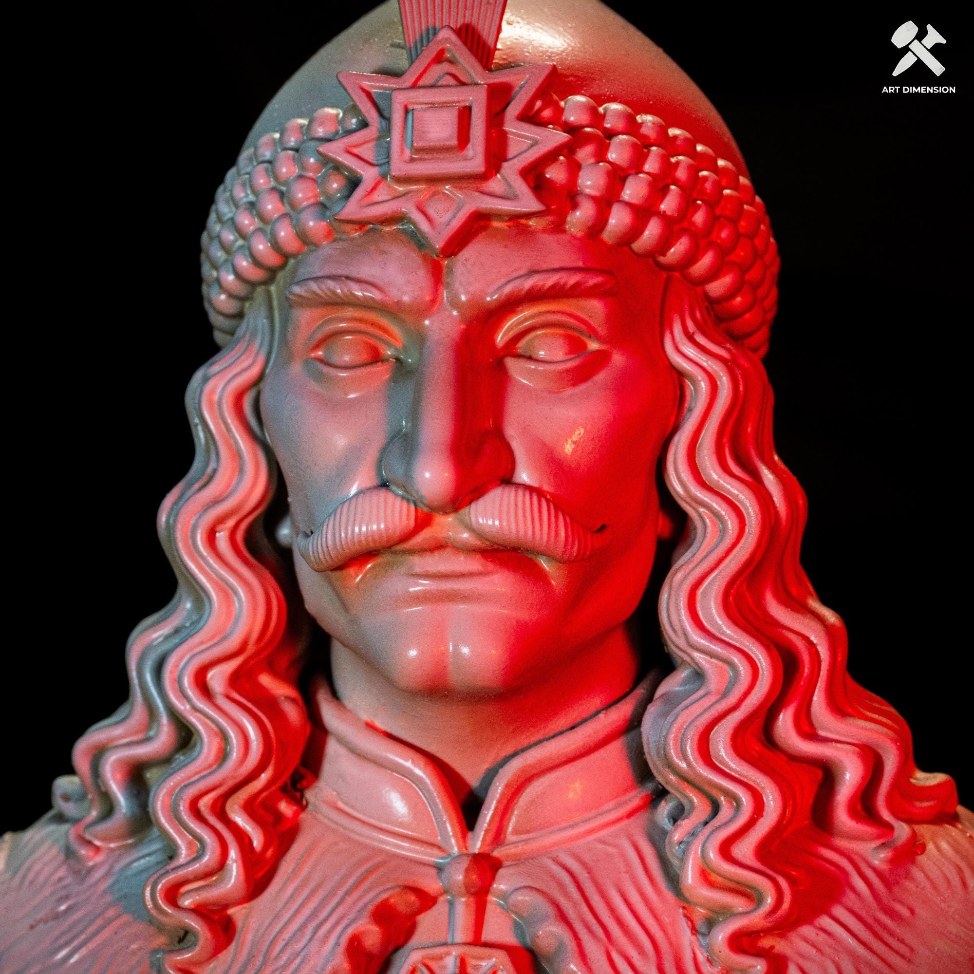 Bust of Vlad the Impaler. Sculpture of the Vampire Dracula. Hand ...