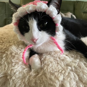 Crochet Cat Hat Cat Bonnet Cat Accessories Cat Clothes - Etsy