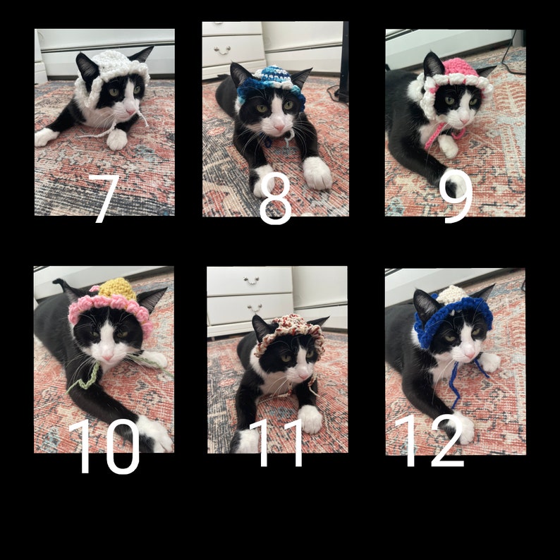 Crochet Cat Hat Cat Bonnet Cat Accessories Cat Clothes - Etsy