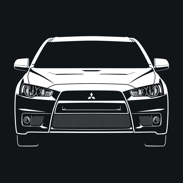 Lancer Evo X Silhouette - Etsy