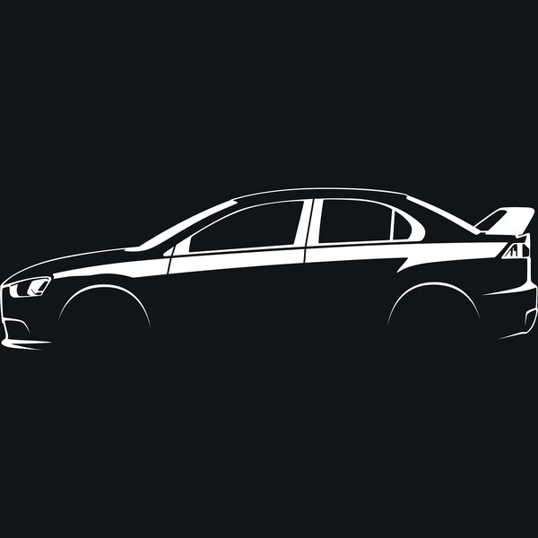 Lancer Evo X Silhouette - Etsy