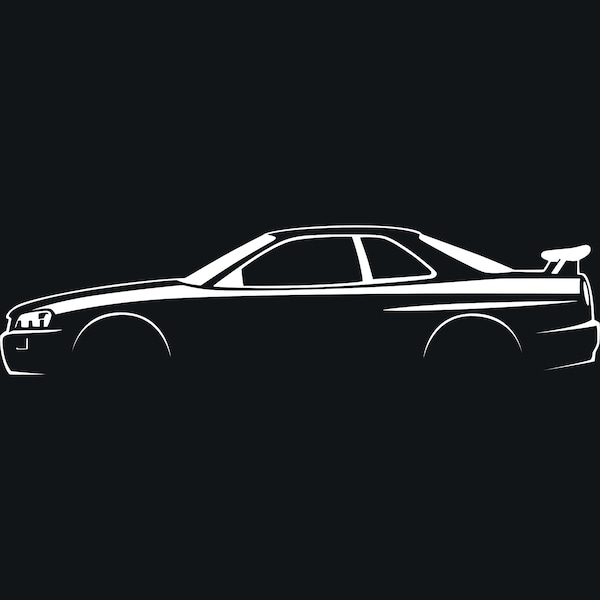 Nissan Gtr Silhouette Vector - Etsy