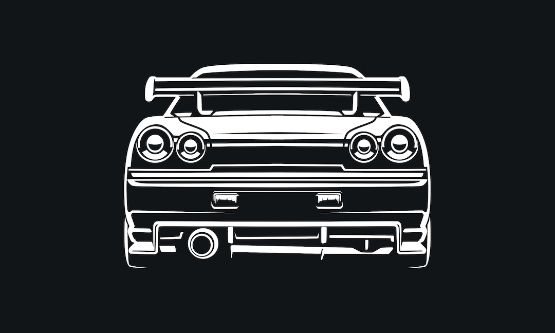 Nissan R34 dxf Clipart Vector Clip Art Gráficos Imagen Corte - Etsy México