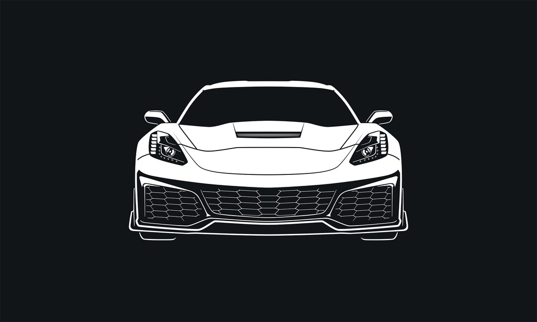 Corvette ZR1 Dxf Clipart Vector Clip Art Graphics Image Cut - Etsy Ireland