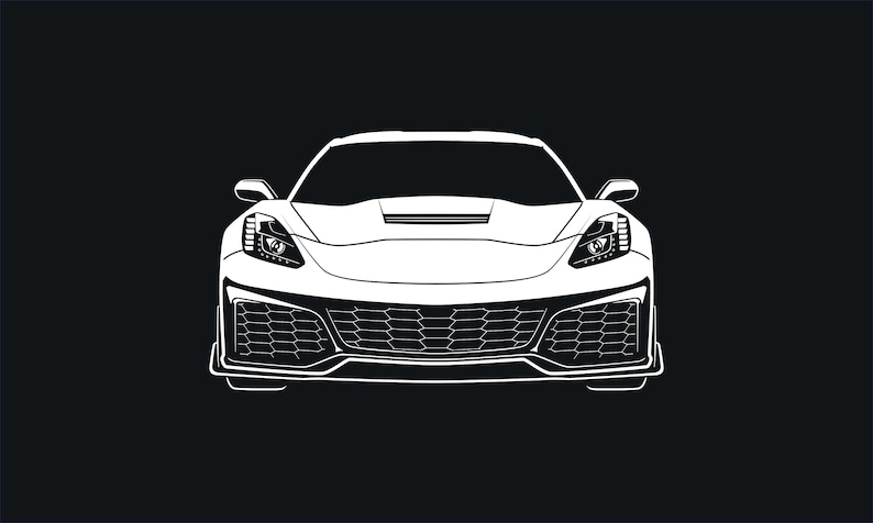 Corvette ZR1 Dxf Clipart Vector Clip Art Graphics Image Cut - Etsy Ireland
