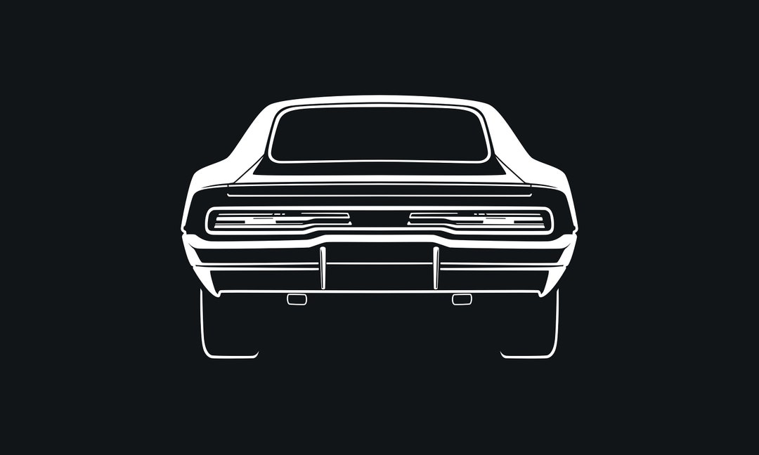 Charger 1970 Dxf Clipart Vector Clip Art Graphics Image Cut - Etsy