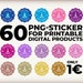 60 Png-sticker for Printable Digital Products for Your ETSY Listings - Etsy