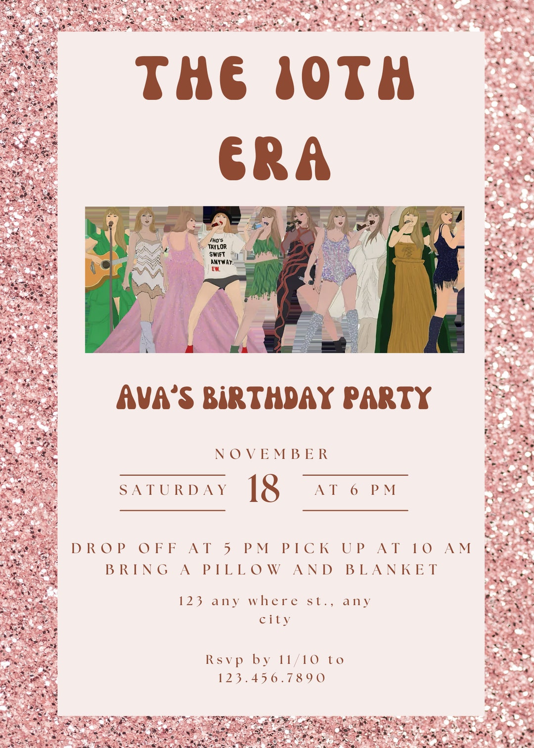 Taylor Swift Birthday Invitation Eras - Etsy Taylor Swift Birthday Invitation Eras - Etsy