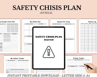 Printable Crisis Safety Plan, Therapist Tools, Therapy Resources, Self ...