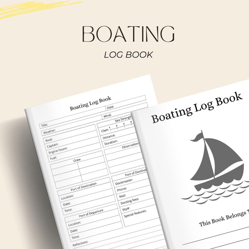 Sailing Log Book - Etsy