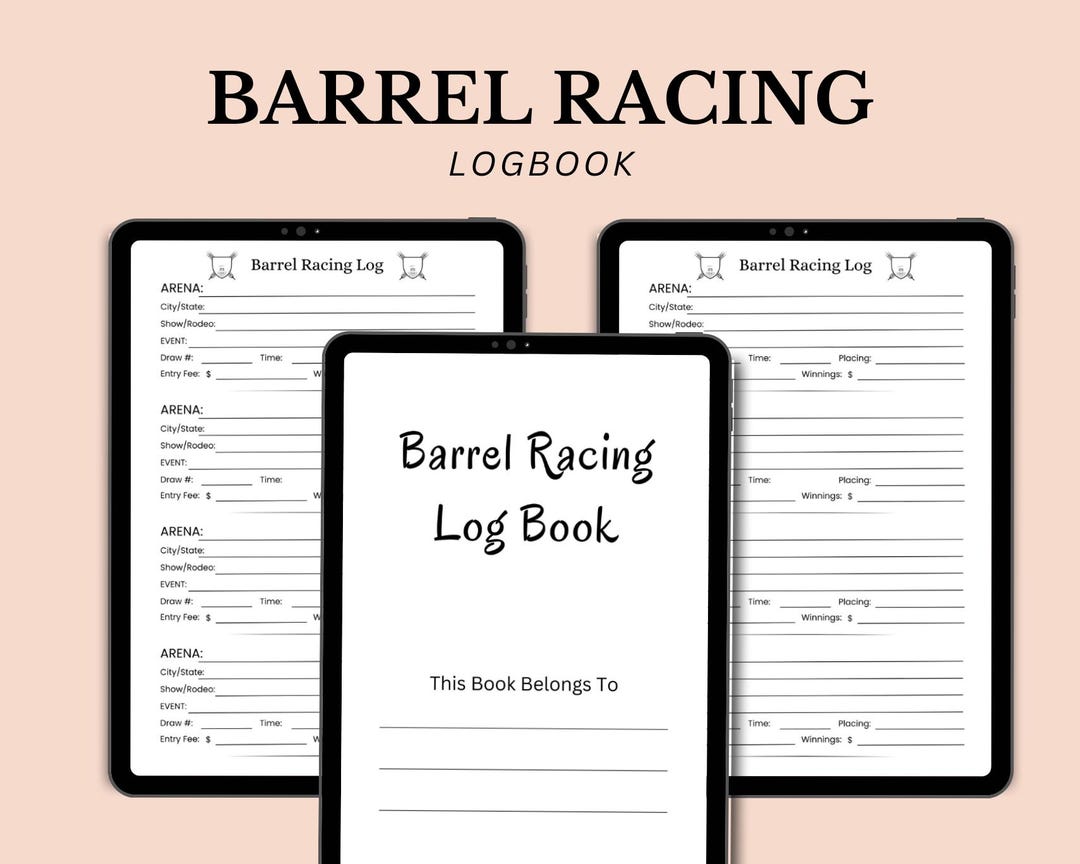 Competition | Barrel Racing Logbook | Goal Setting | Horse Lover Gift ...