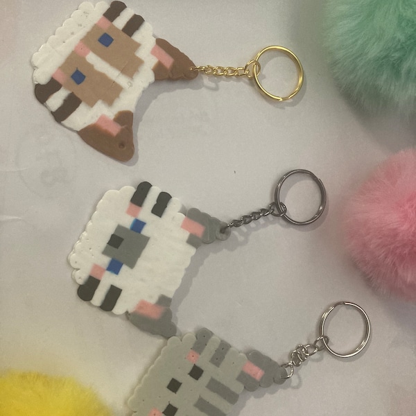 Perler Bead Keychain - Etsy