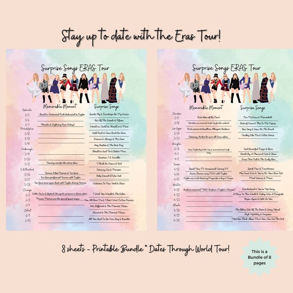 Eras Tour Merch Surprise Song - Etsy