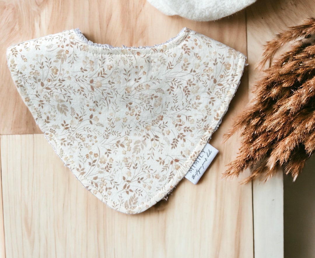 Baby Bib/adjustable Three Snap Baby Bib/baby Bib/flower Bib/boho Bib ...