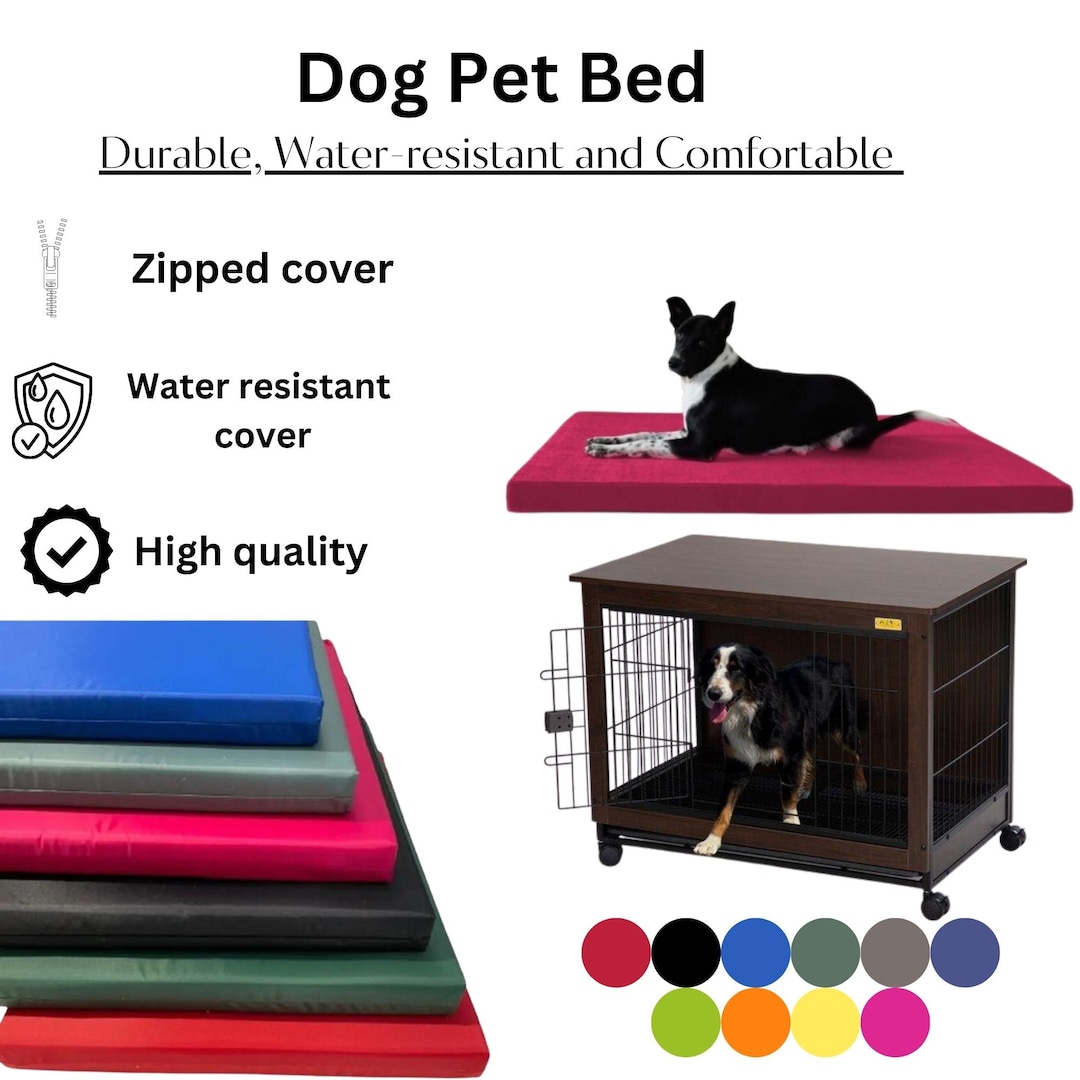 Waterproof Dog Bed Cage Crate Mat Pad, Pet Cat Dog Foam Pad With Thick ...