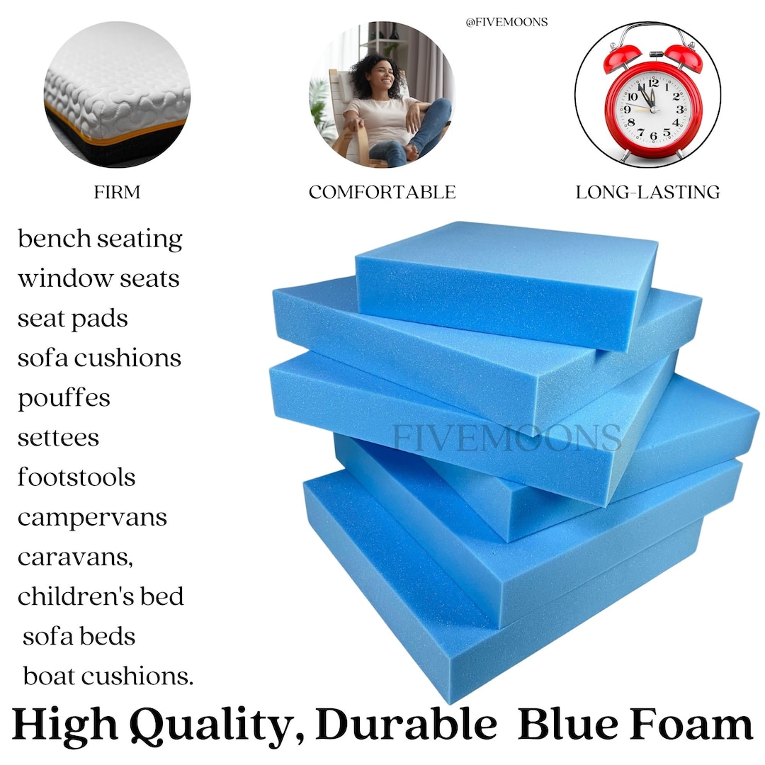 High Density Blue Foam Padding, DIY Upholstery, Extra Firm - Etsy UK